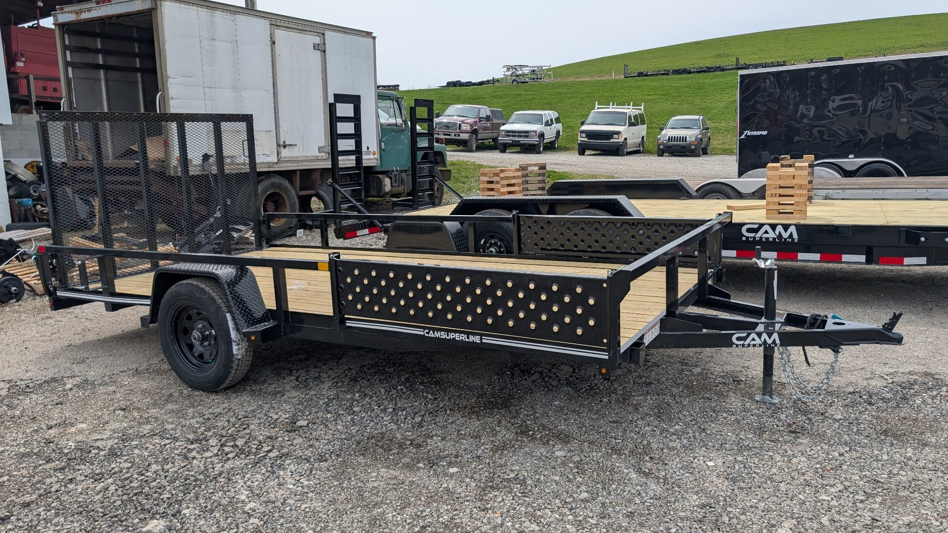 New 2025 CAM SUPERLINE 7x14 Tubular Top Rail Utility Trailer w/ ATV Side Ramps for sale in Mount ...