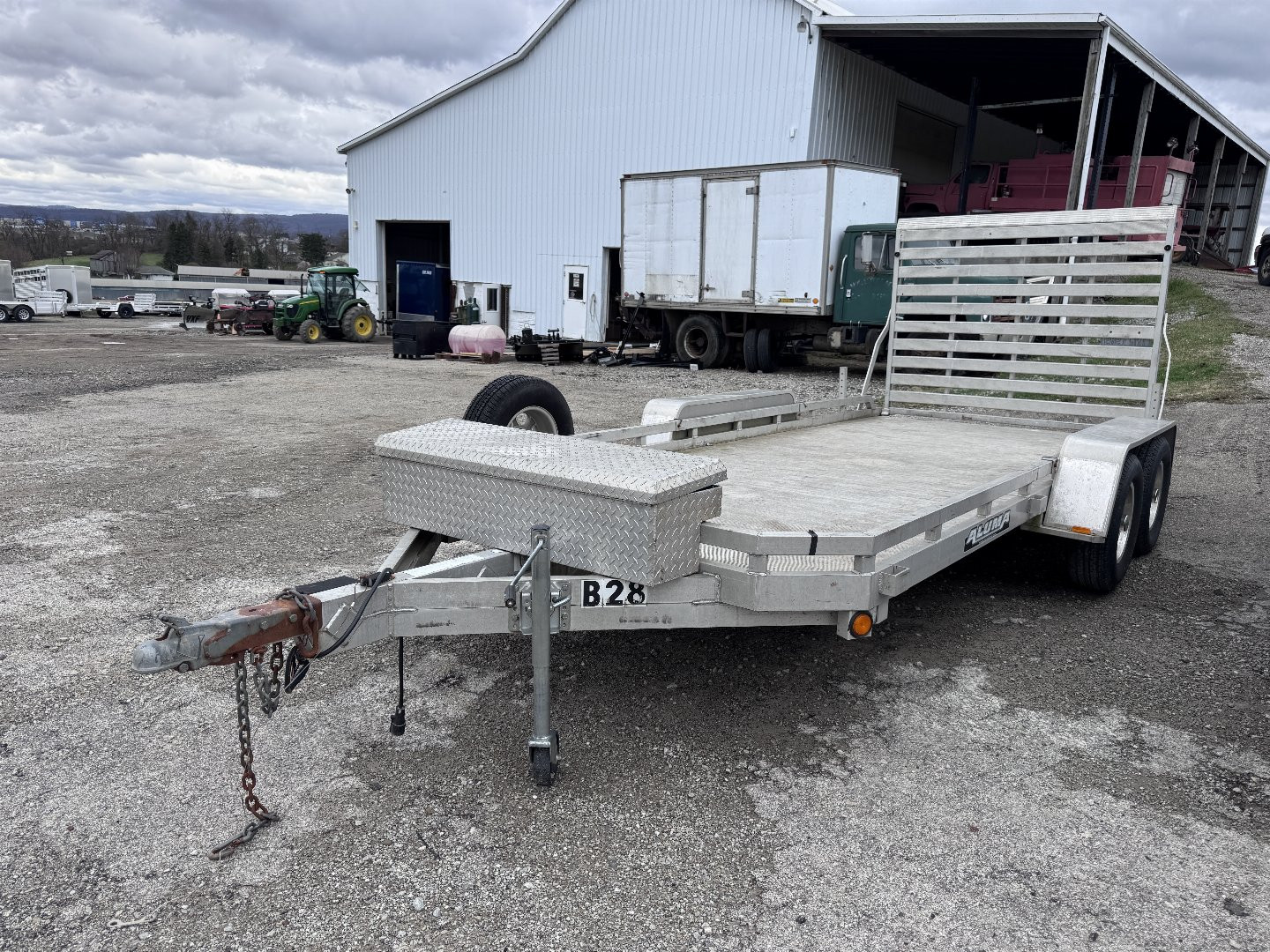 Used USED 2010 Aluma 6'6" x 16' Tandem Utility Trailer w/ Tailgate,14 ...