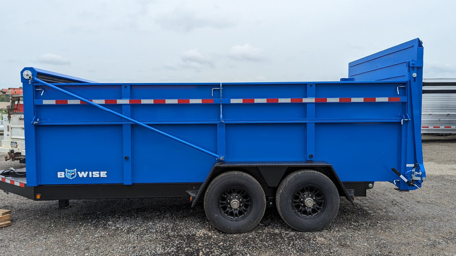 New 2025 BWise 6'10" x 14 HD Ultimate Dump Trailer w/ Hydraulic Gate