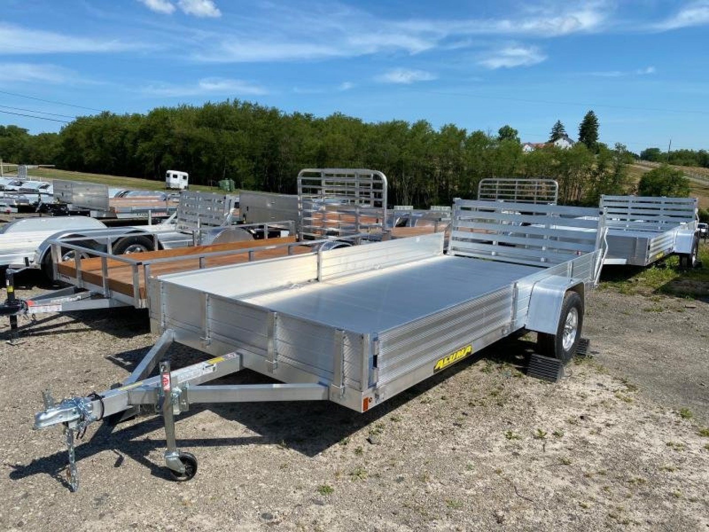 New 2026 Aluma 6'9" x 14' SR Utility w/ Side Ramps, Bi-Fold Gate, Rear ...