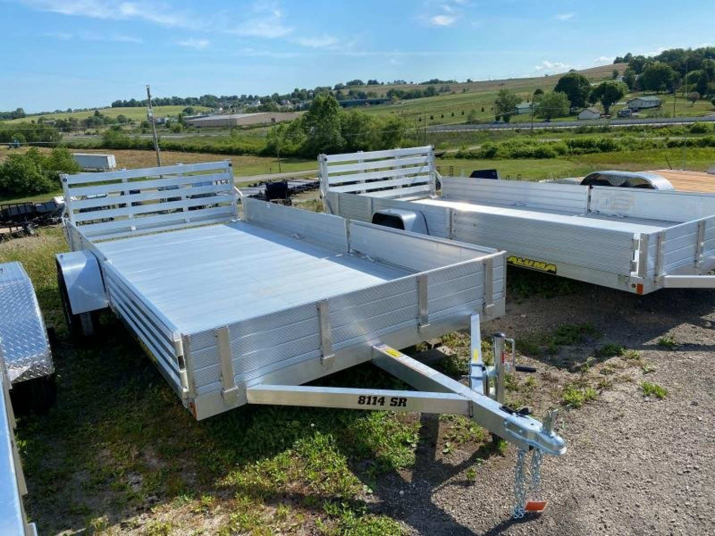 New 2026 Aluma 6'9" x 14' SR Utility w/ Side Ramps, Bi-Fold Gate, Rear ...