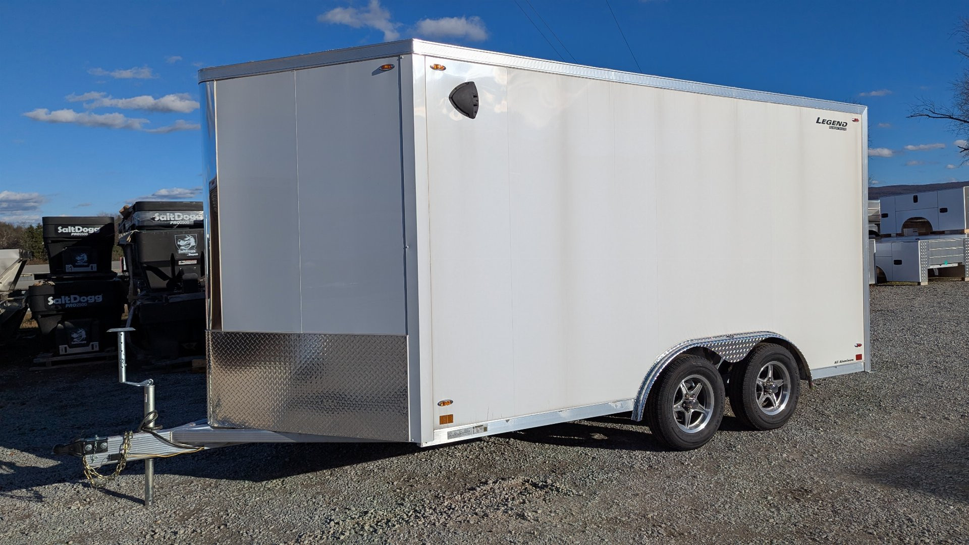 New 2025 LEGEND 8x14 + 3' V Flat Top V-Nose Enclosed Cargo Trailer w ...