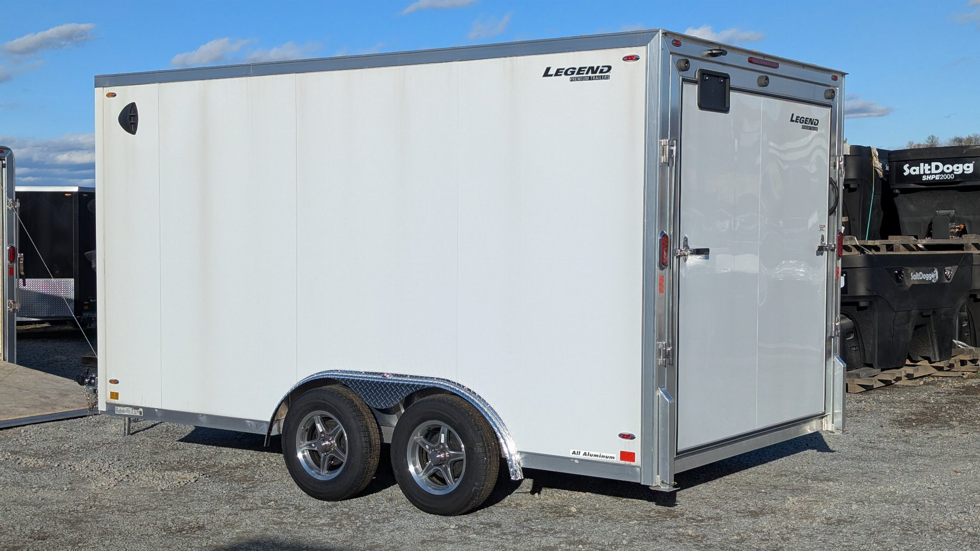 New 2025 LEGEND 8x14 + 3' V Flat Top V-Nose Enclosed Cargo Trailer w ...