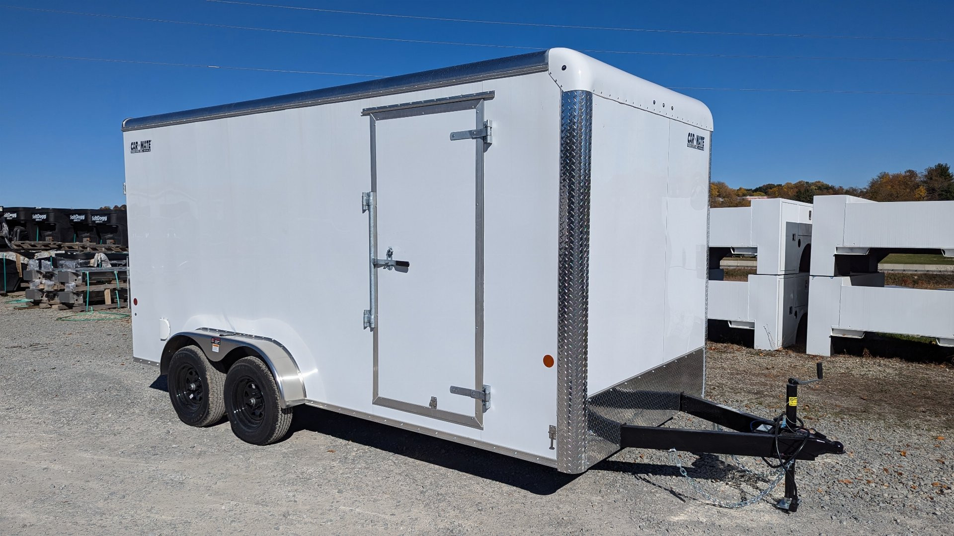 New 2025 Car Mate 7x16 HD Custom Cargo Trailer w/ Ramp Door (84" Inside)