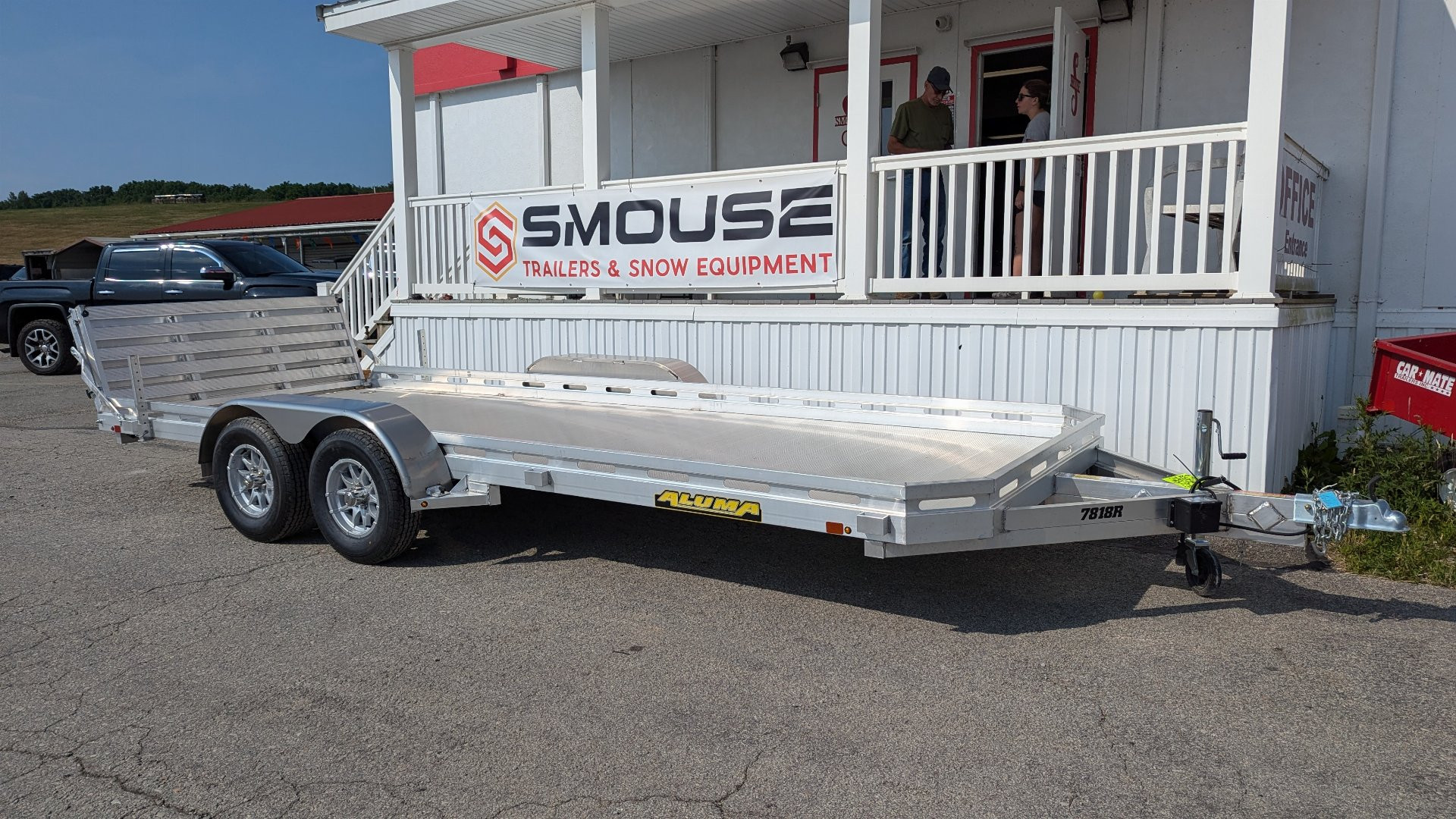 New 2025 Aluma 6'6" x 16' Tandem Axle Utility Trailer w/ Bi-Fold Gate ...