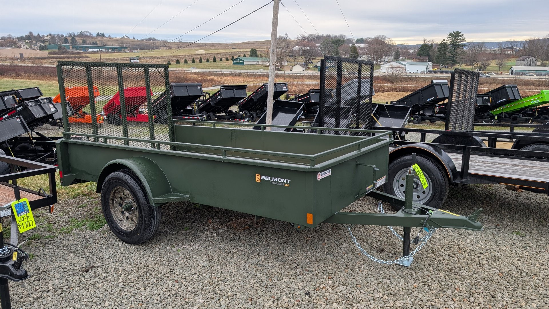 New 2025 Belmont 5x10 Solid Side Utility Trailer w/ Lay Flat Gate w ...