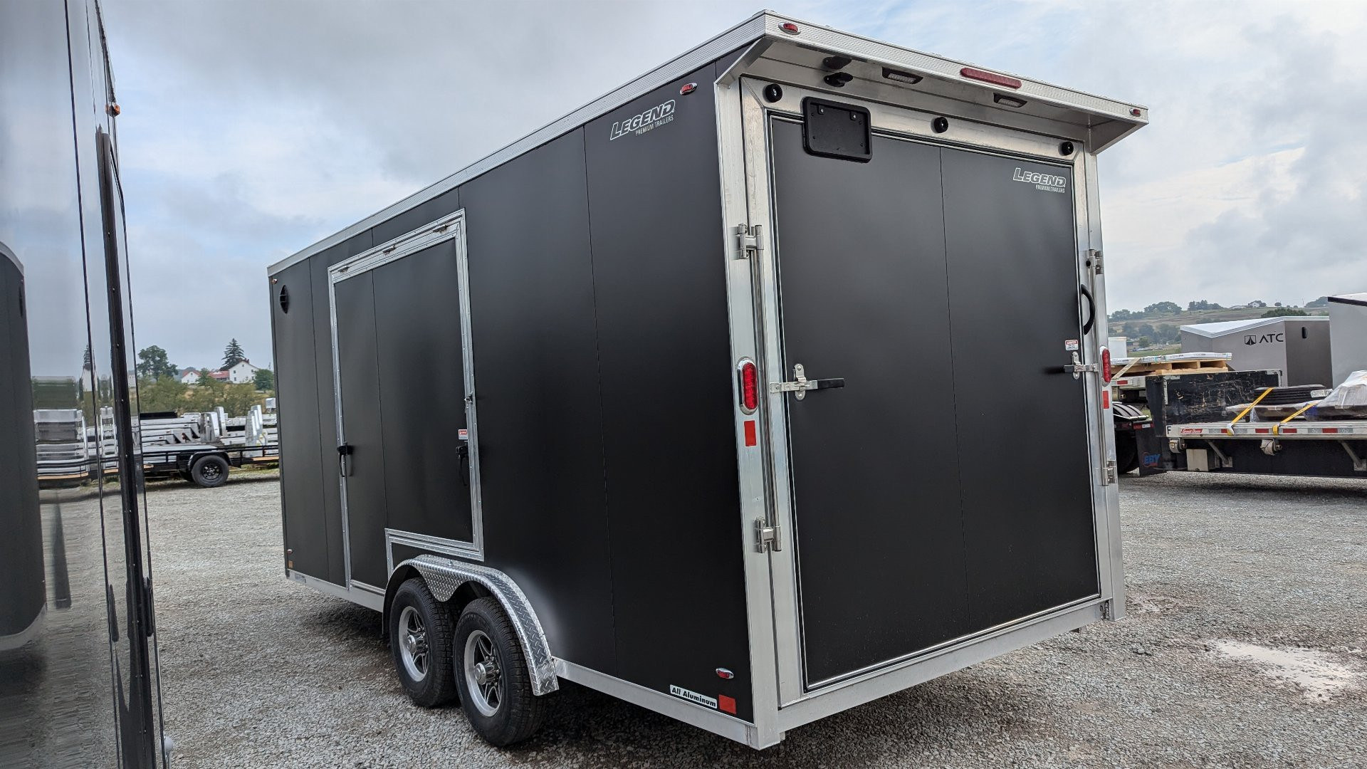 New 2025 LEGEND 8x18 + 3' V Flat Top V-Nose Cargo Trailer w/ Ramp ...