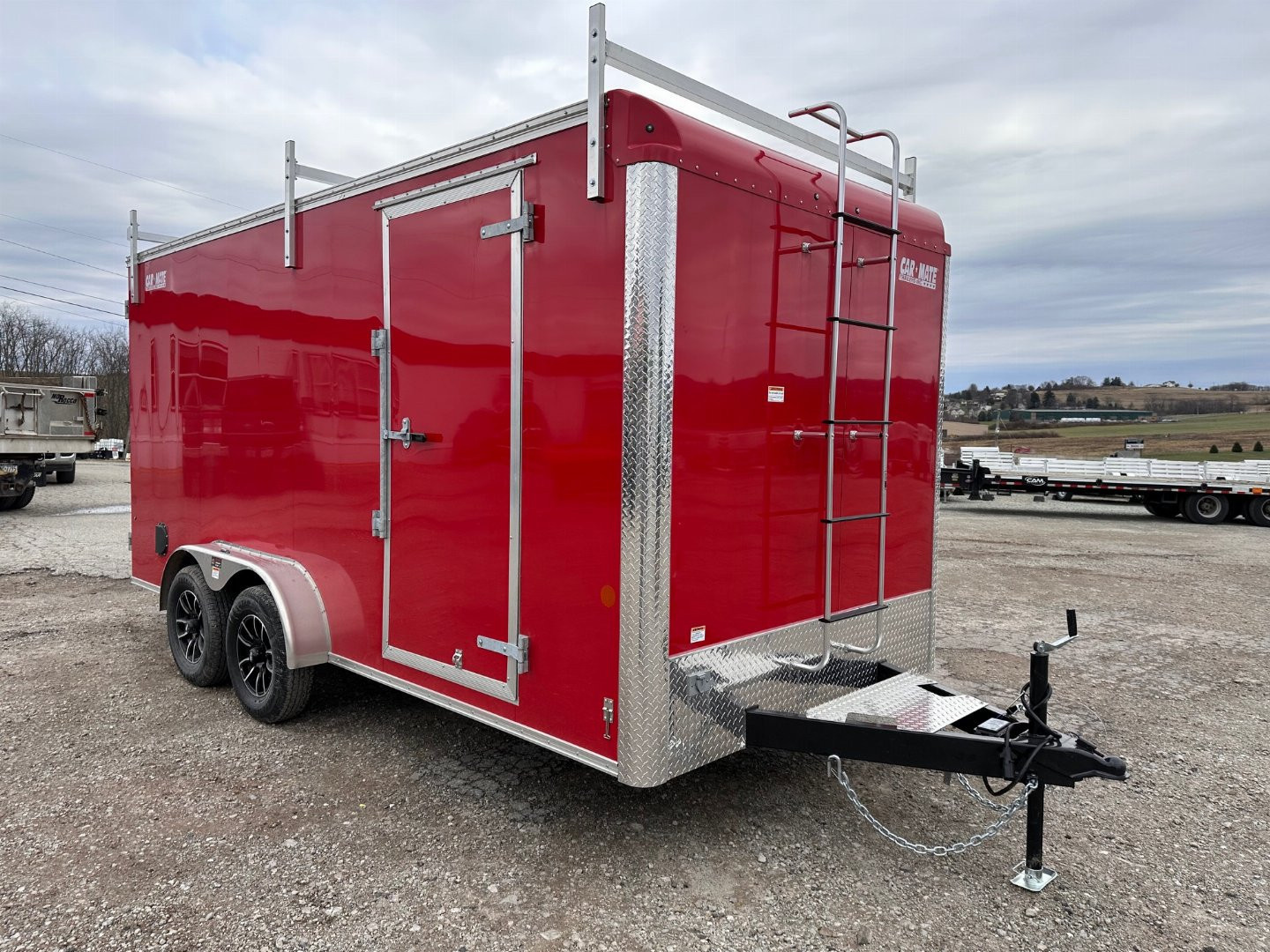 New 2025 Car Mate 7x16 HD Contractor Trailer w/ Barn Doors