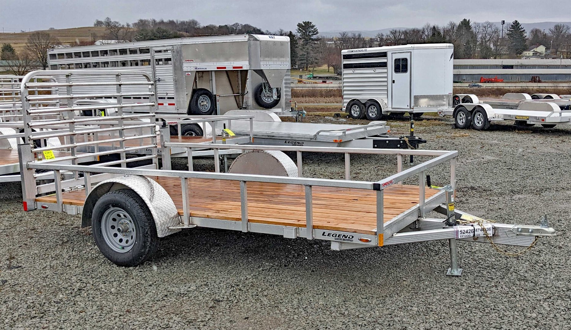 New 2025 Legend 7x12 Open Deluxe Aluminum Utility Trailer