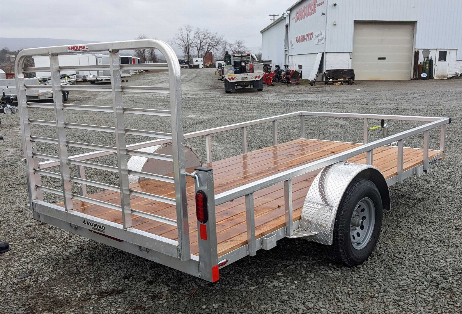 New 2025 Legend 7x12 Open Deluxe Aluminum Utility Trailer