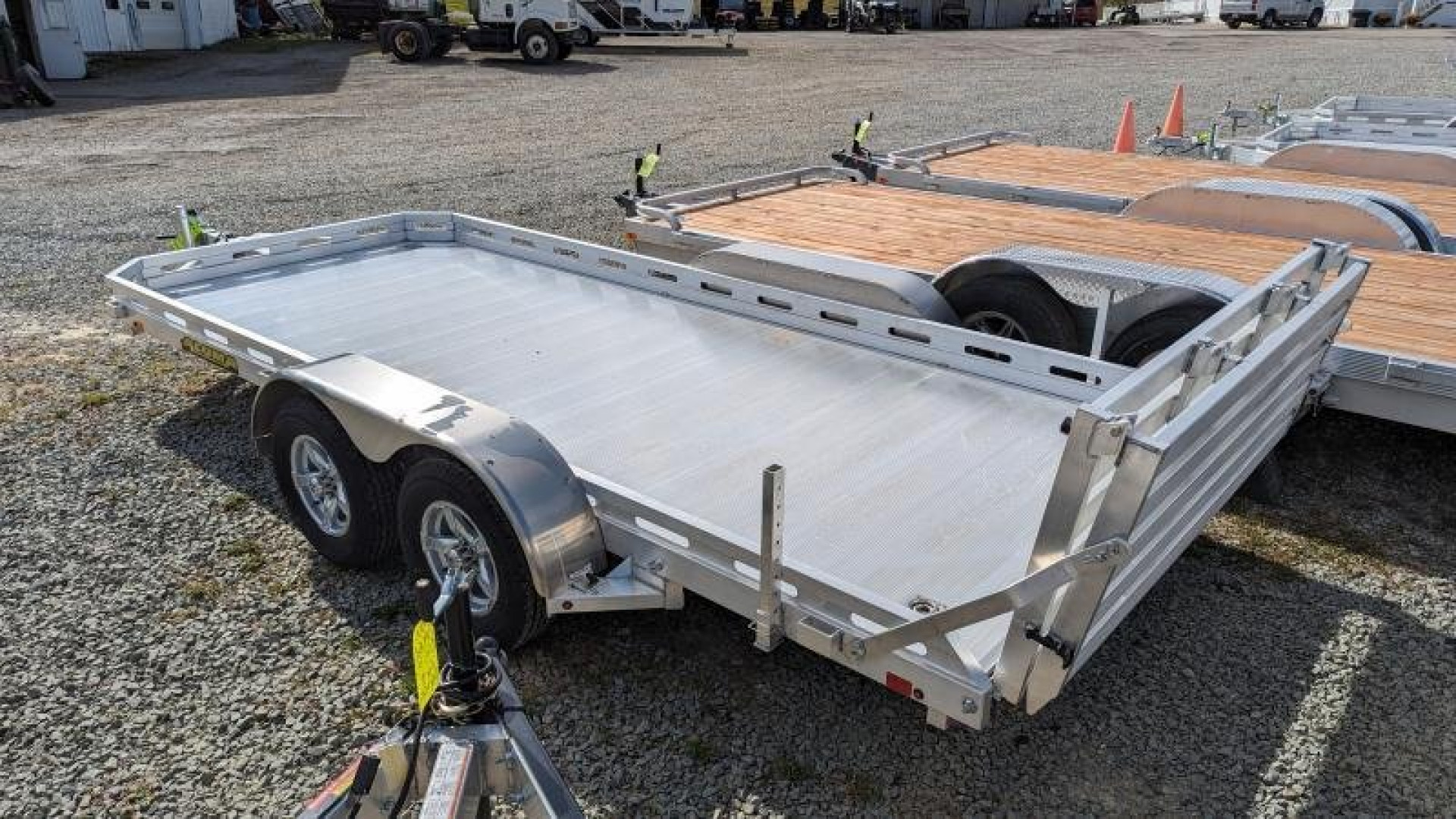 New 2025 Aluma 6'6" x 16' Tandem Axle Utility Trailer w/ Bi-Fold Gate ...
