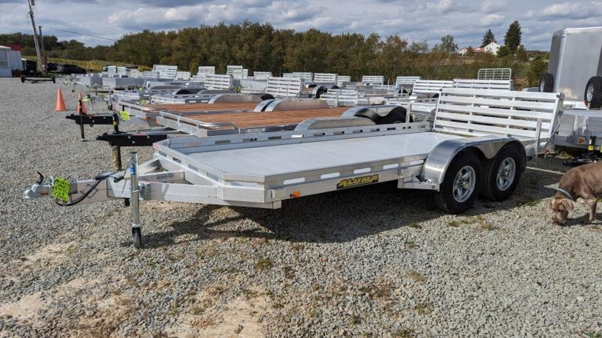 New 2025 Aluma 6'6" x 16' Tandem Axle Utility Trailer w/ Bi-Fold Gate ...