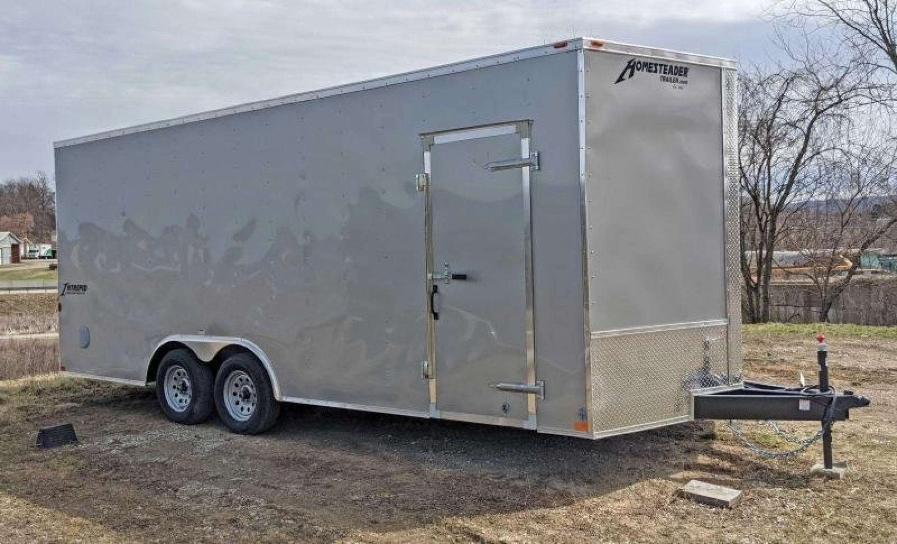 New 2024 Homesteader 8.5 x 20 Intrepid V-Nose Car Hauler w/ Ramp Door