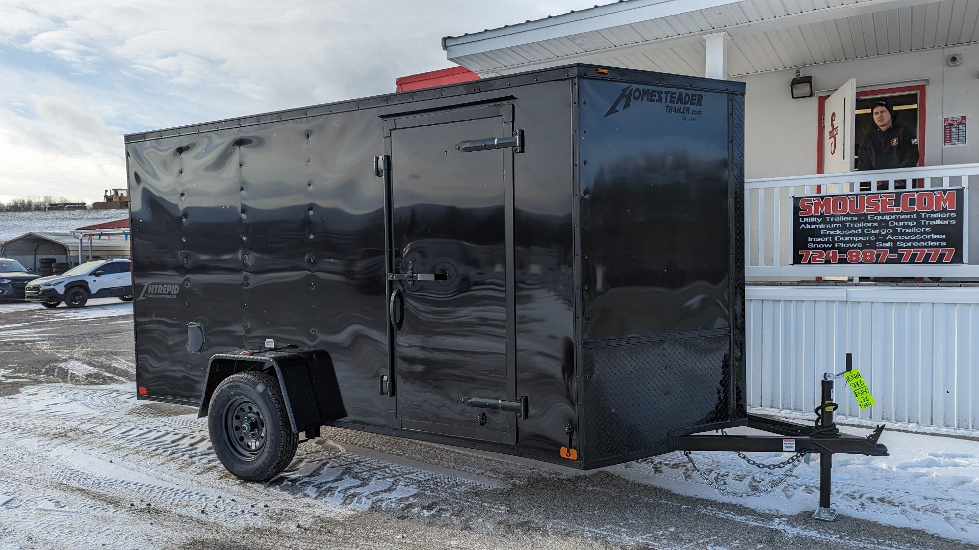 New 2024 Homesteader 6x12 Intrepid V-Nose Cargo Trailer w/ Ramp Door