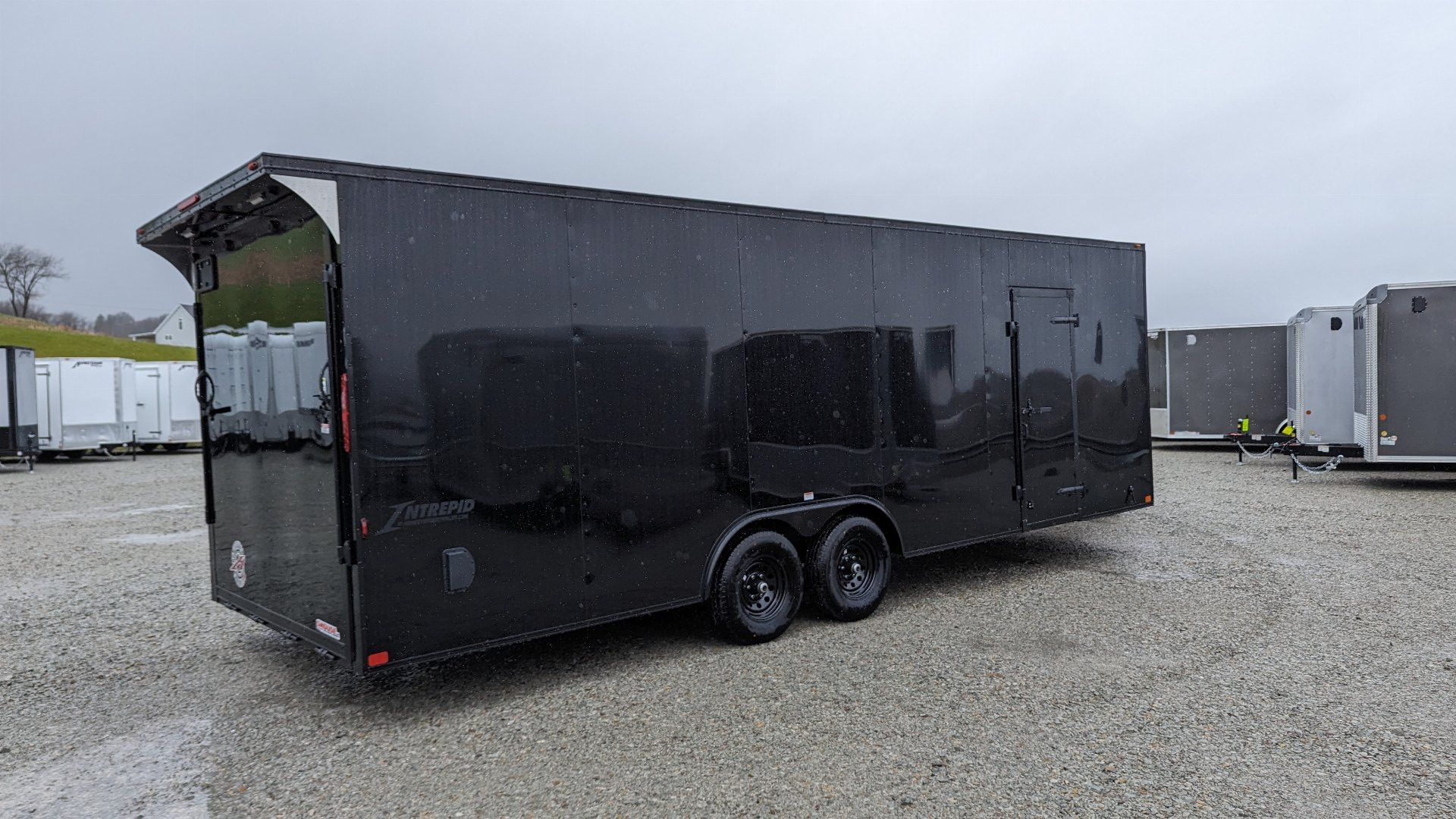 New 2024 Homesteader 8.5 x 24 HD Intrepid V-Nose Car Trailer w/ Ramp Door