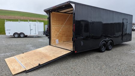 New 2024 Homesteader 8.5 x 24 HD Intrepid V-Nose Car Trailer w/ Ramp Door