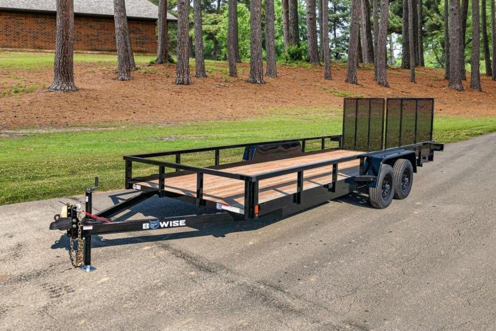 New 2024 BWise 7x14 Utility Trailer w/ Split Landscape Gate (LEFTOVER ...
