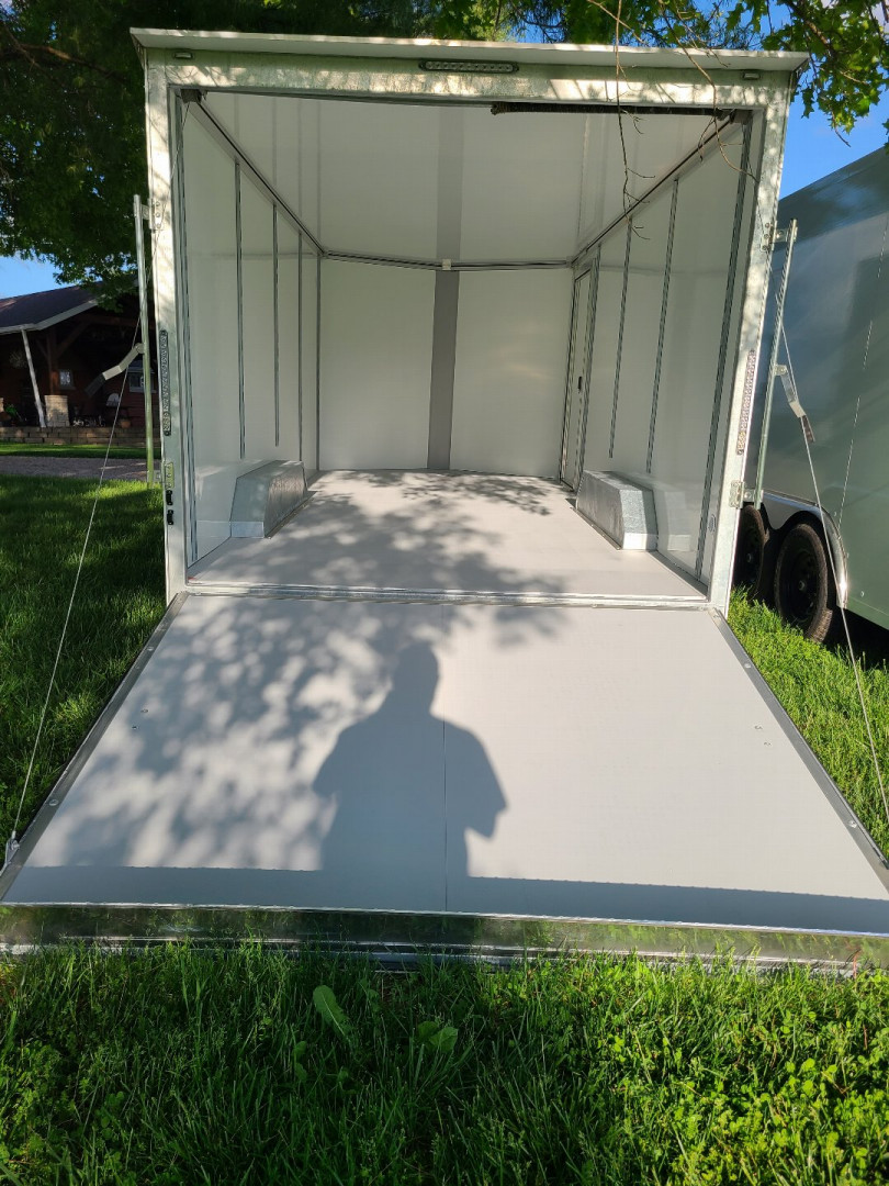 New Cell-Tech 8.5 X 18, ramp, 52k axle, white Alum Flip upgraded 10 ply ...