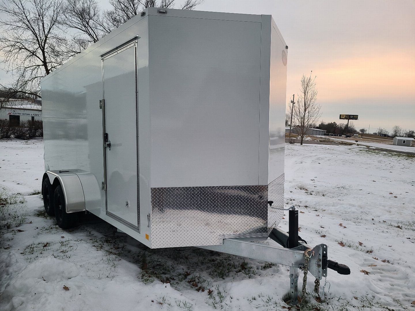 New Cell-Tech Cargo trailer, 7 X 16 ramp trailer, 52k axle, white for ...