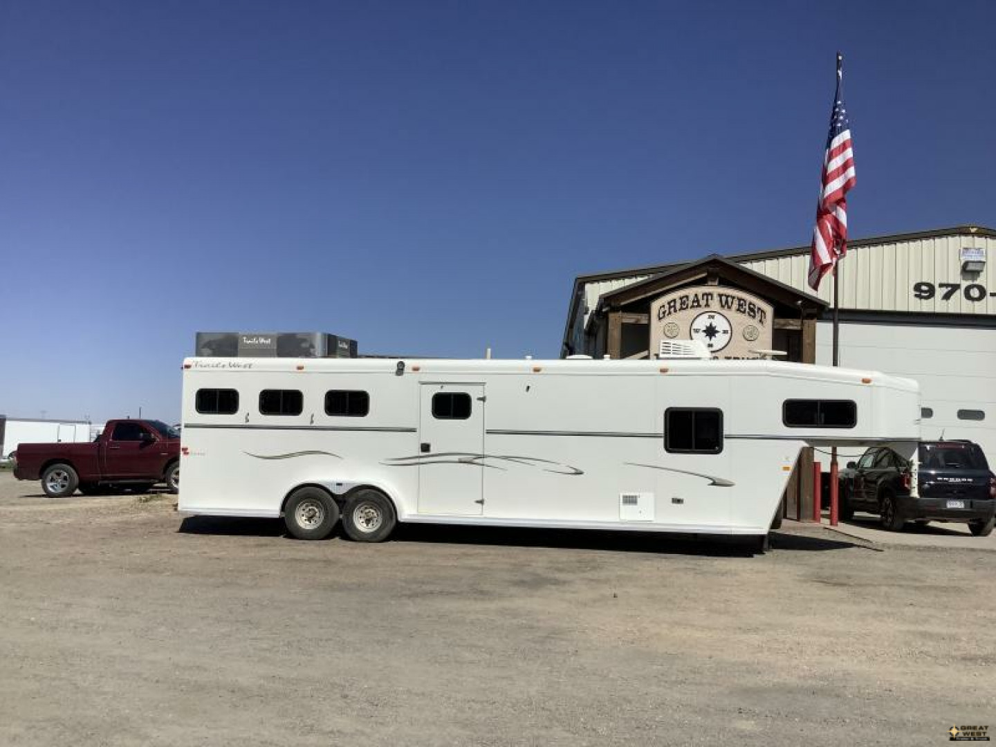 Used 2006 Trails West 9SW LQ 4H Horse Trailer