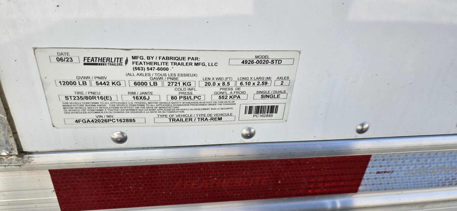 New 2023 Featherlite 20ft Enclosed Car Hauler with 18in. Ramp Extension ...