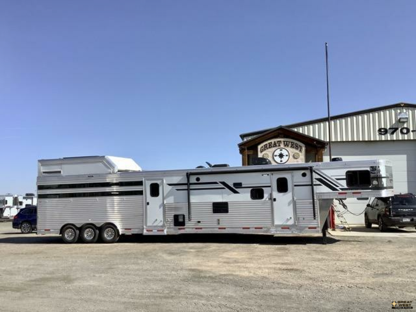 New 2023 SMC Livestock Edition Living Quarters Trailer with Mid Tack ...