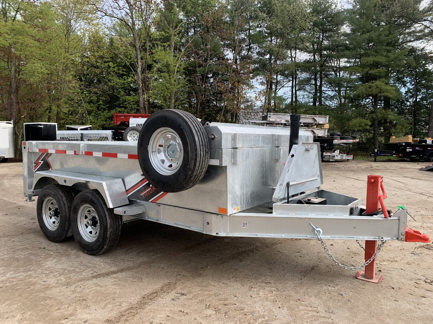 New 2025 Triumph 7x12 Dump Trailer- Galvanized/ 8" I beam/ 14 PLY Tires ...