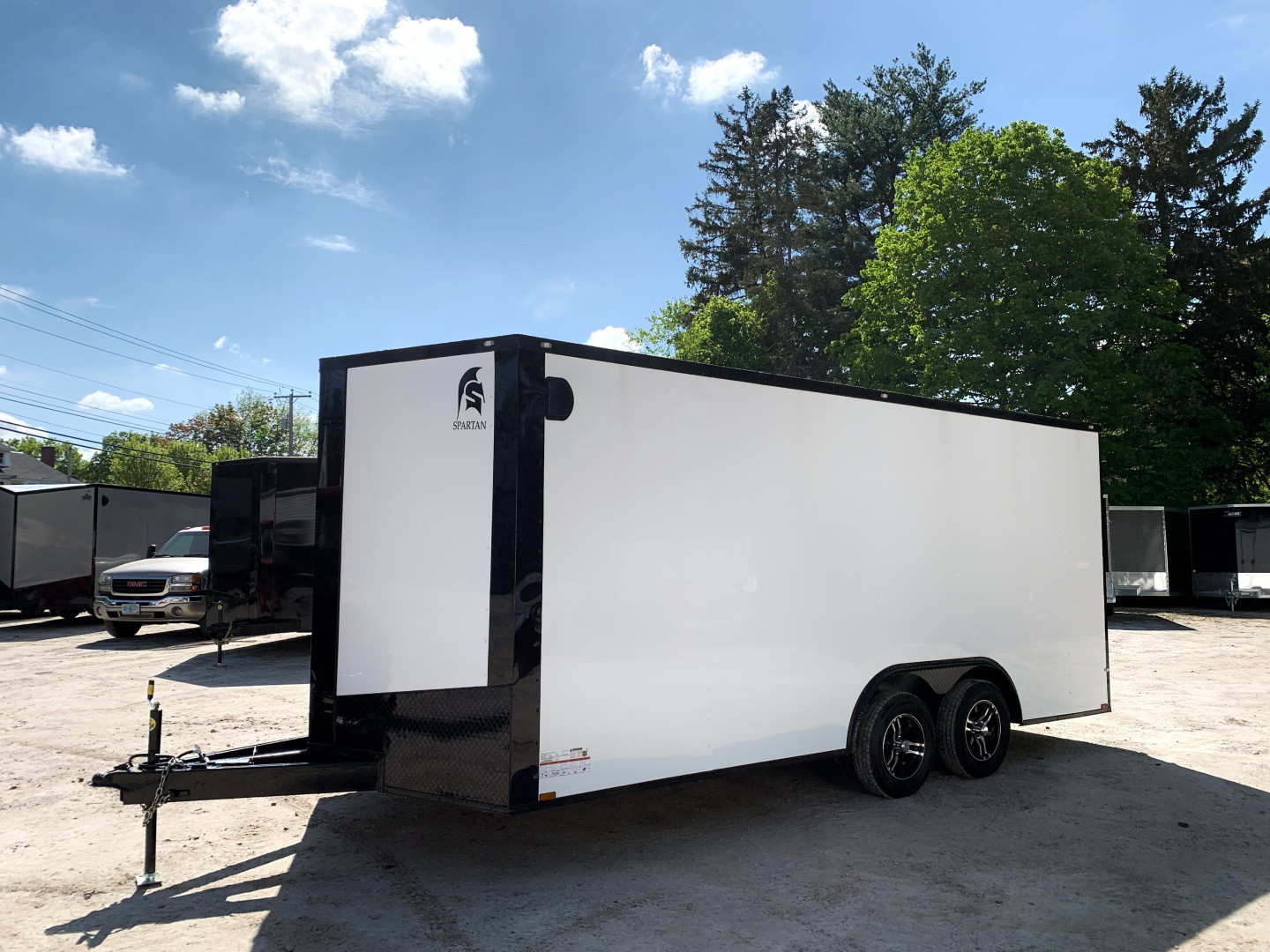 New 2025 SPARTAN 8.5X18 + 2ft V nose/ 7' Int Height/ Blackout/ .080 ...