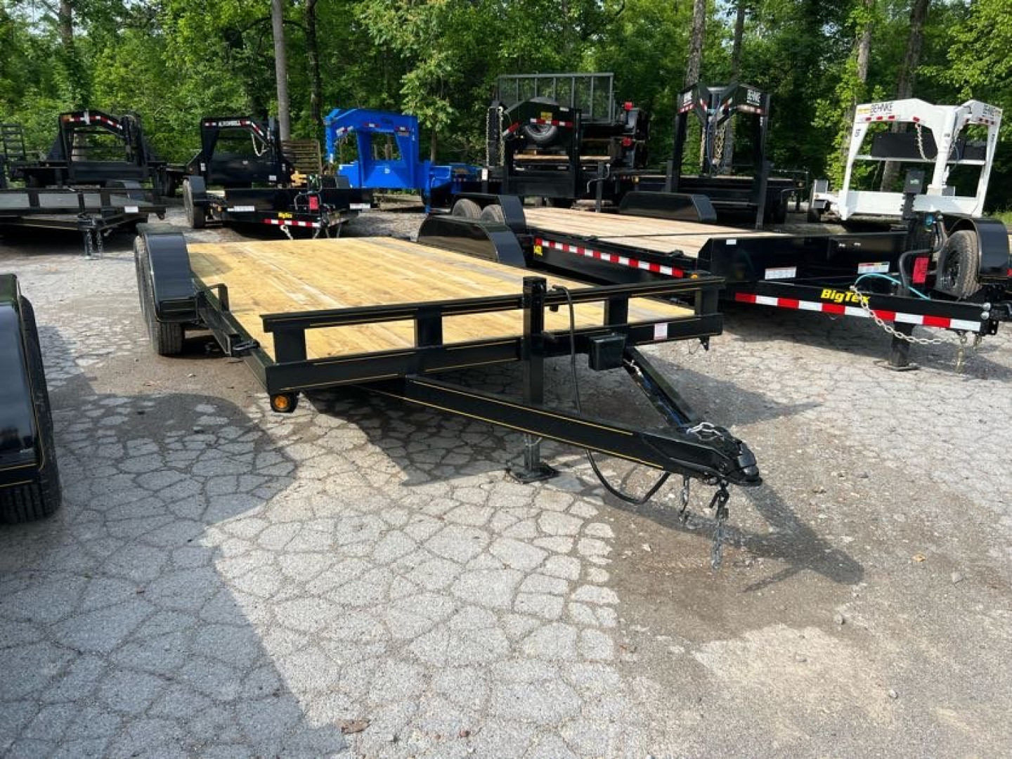 New 2025 P & T Trailers 82X18 WOOD CAR HAULER Utility Trailer