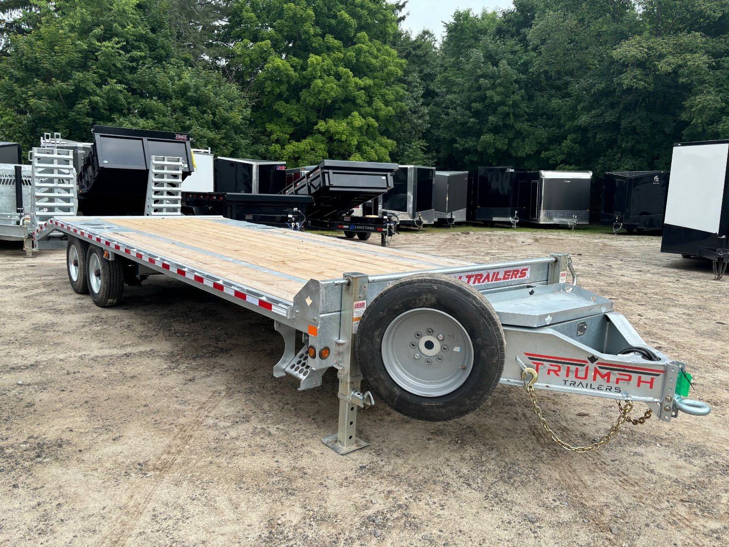 Used 2024 TRIUMPH galvanized 102x25 Deckover Equipment Trailer/22k GVWR ...