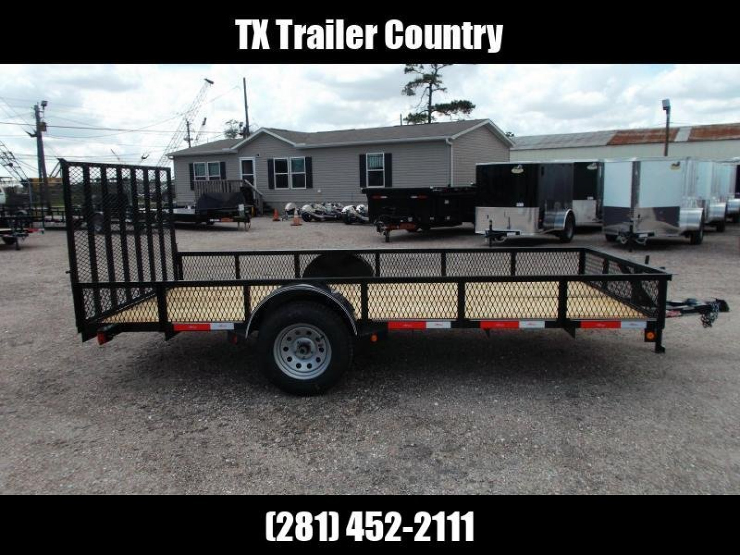 New 2025 LONGHORN TRAILERS 77x14 Single Axle Utility Trailer / Landscape Trailer / 4ft Heavy ...