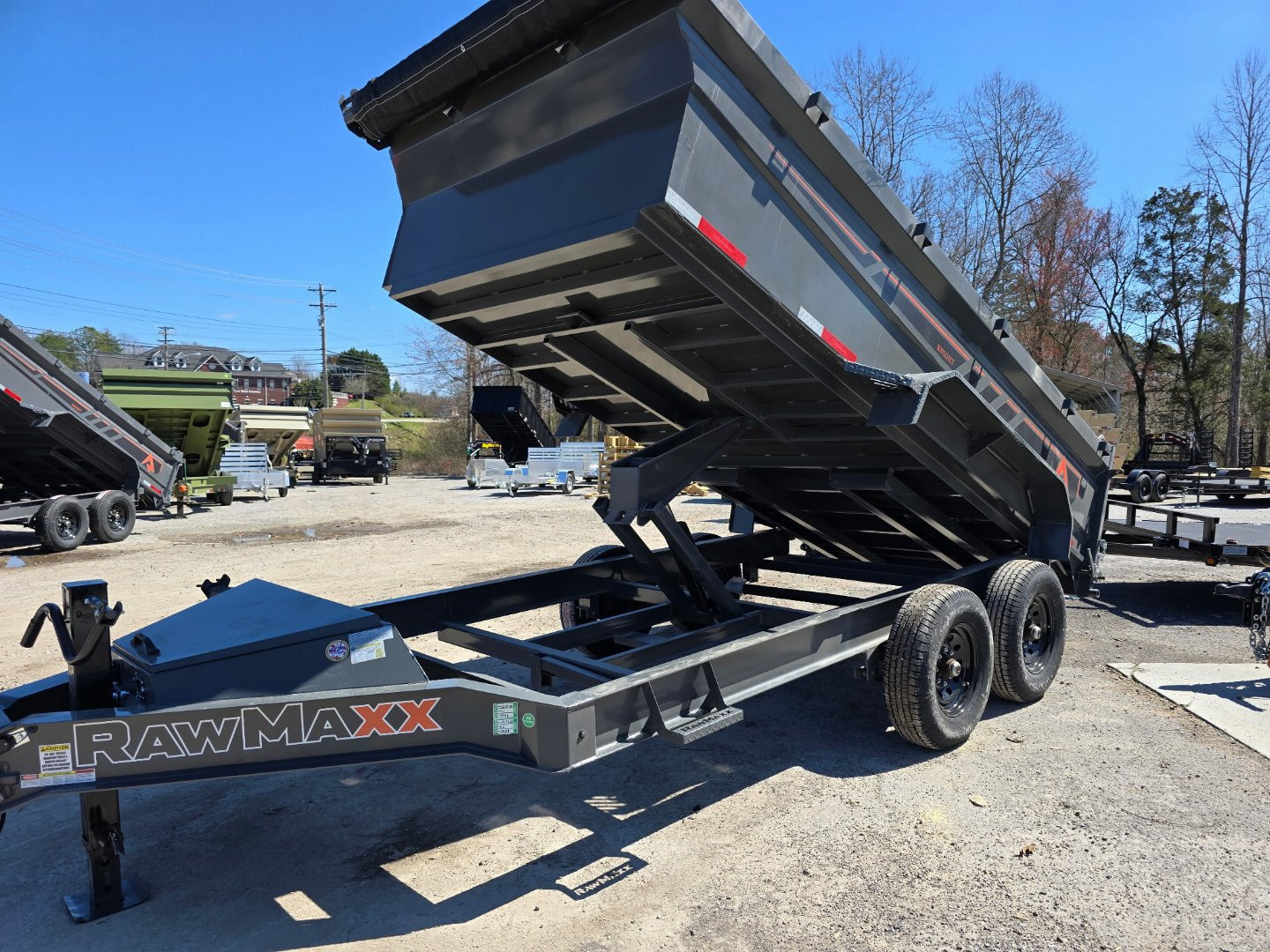 New 2025 RawMaxx GDX KNIGHT 14K 83X14 32" SIDES 16 OC 8" Dump Trailer