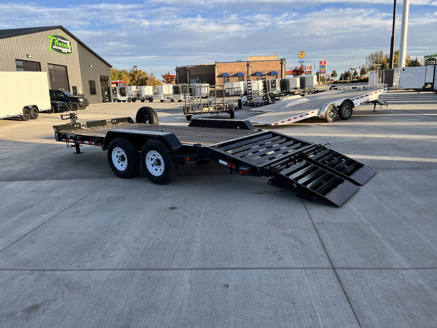 Used 2022 IRON BULL Norstar 18 ft 14K Monster Ramps Flatbed Trailer