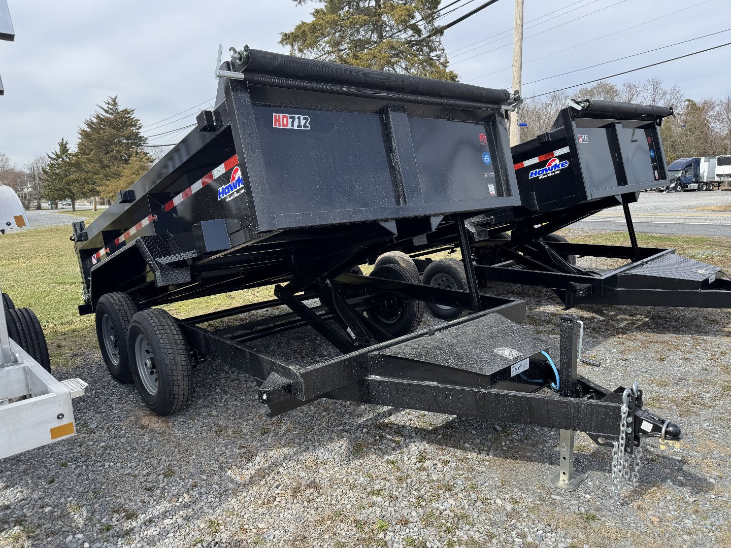 New 2025 HAWKE TRAILERS 7X12 HD Low Pro 12000 Lb Dump Free Tarp Kit ...
