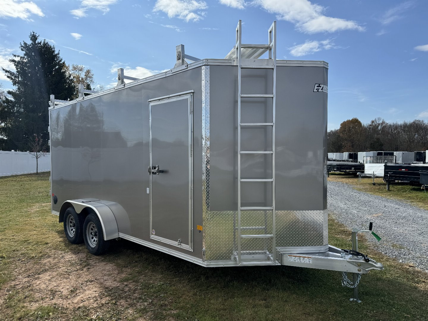 New 2025 E-Z HAULER 7X16 Aluminum Construction Trailer Cargo / Enclosed ...