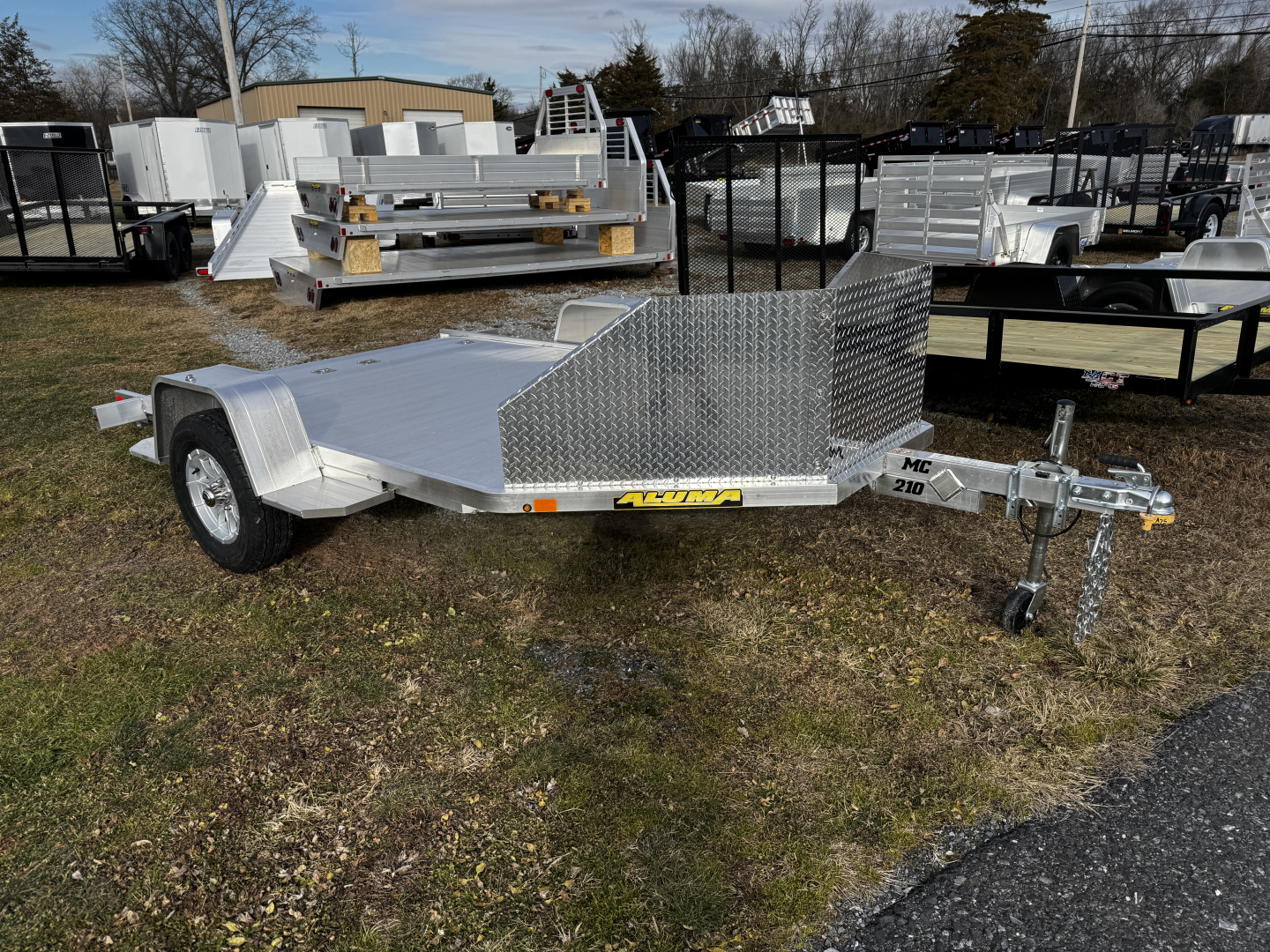 New 2027 Aluma MC210S-R-RTD Motorcycle Hauler Motorcycle Trailer for ...