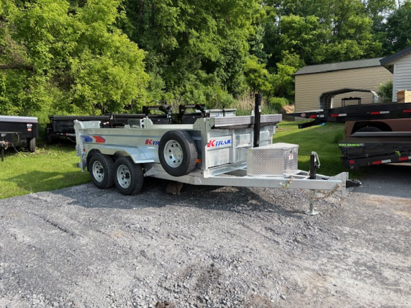 New 2025 K-Trail Galvanized 6 x 12-10K GVW Dump Trailer