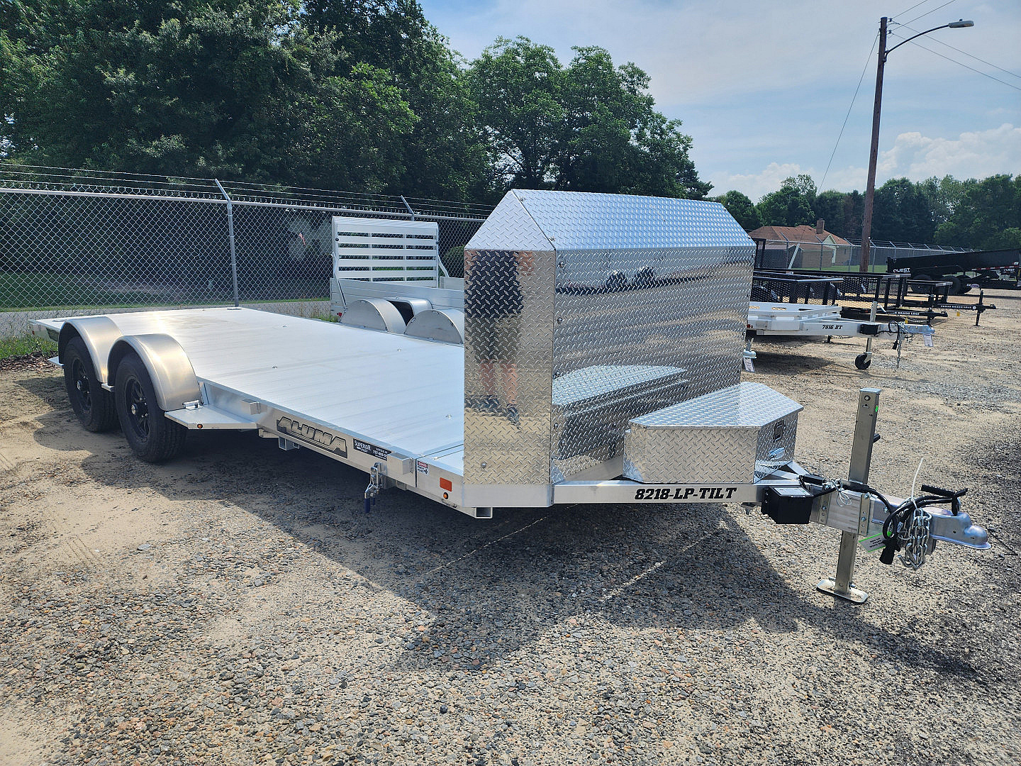 New 2026 ALUMA 8218 Low Clearance Tilt Car Trailer Car / Racing Trailer