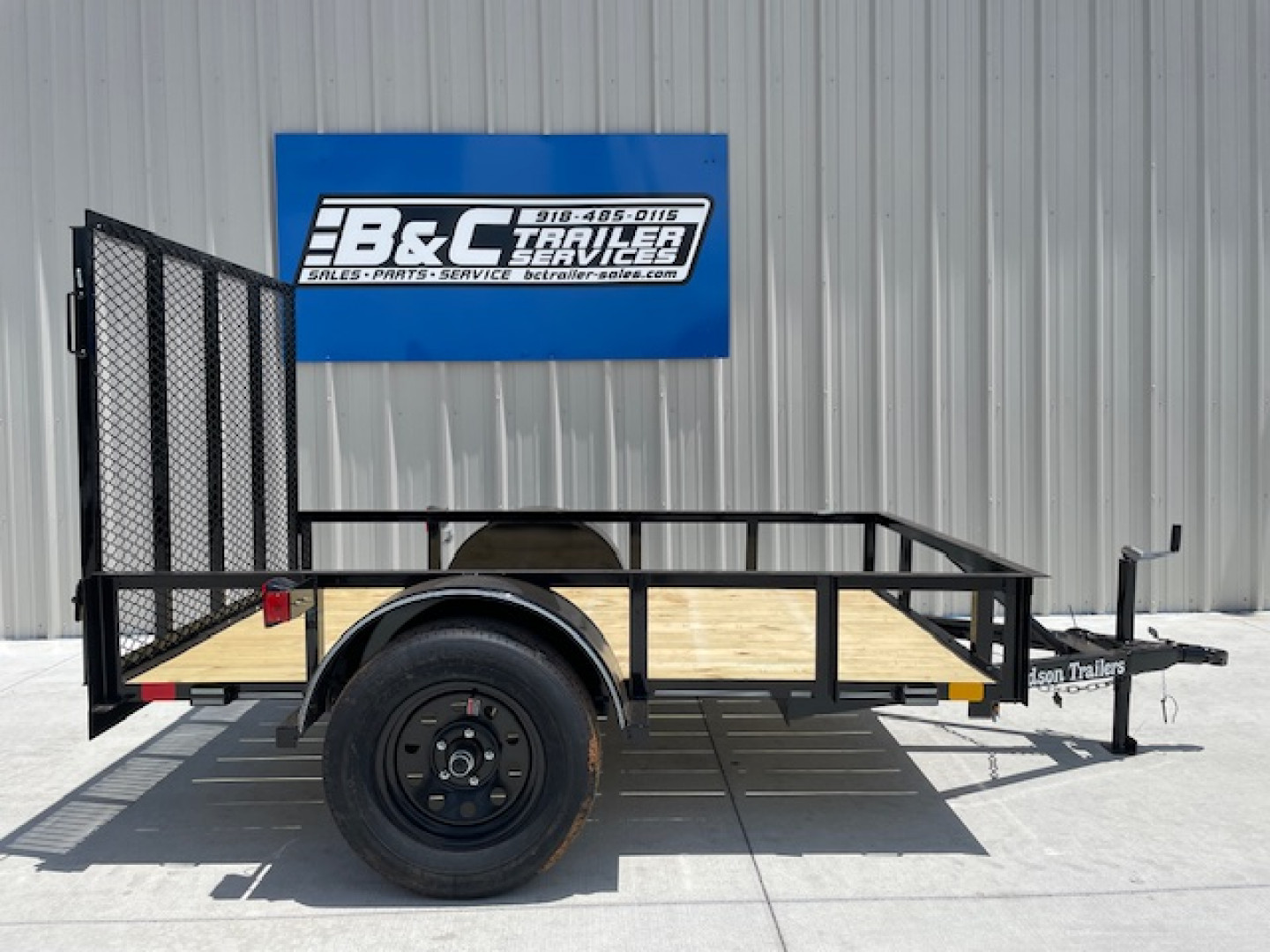 New 2025 DAVIDSON 5X8 SINGLE AXLE ANGLE TOP UTILITY W/ 4' GATE