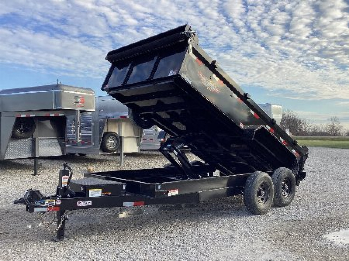 New 2025 H&H Trailers, 83x14 Industrial Dump Trailer, Scissor Lift, 14K