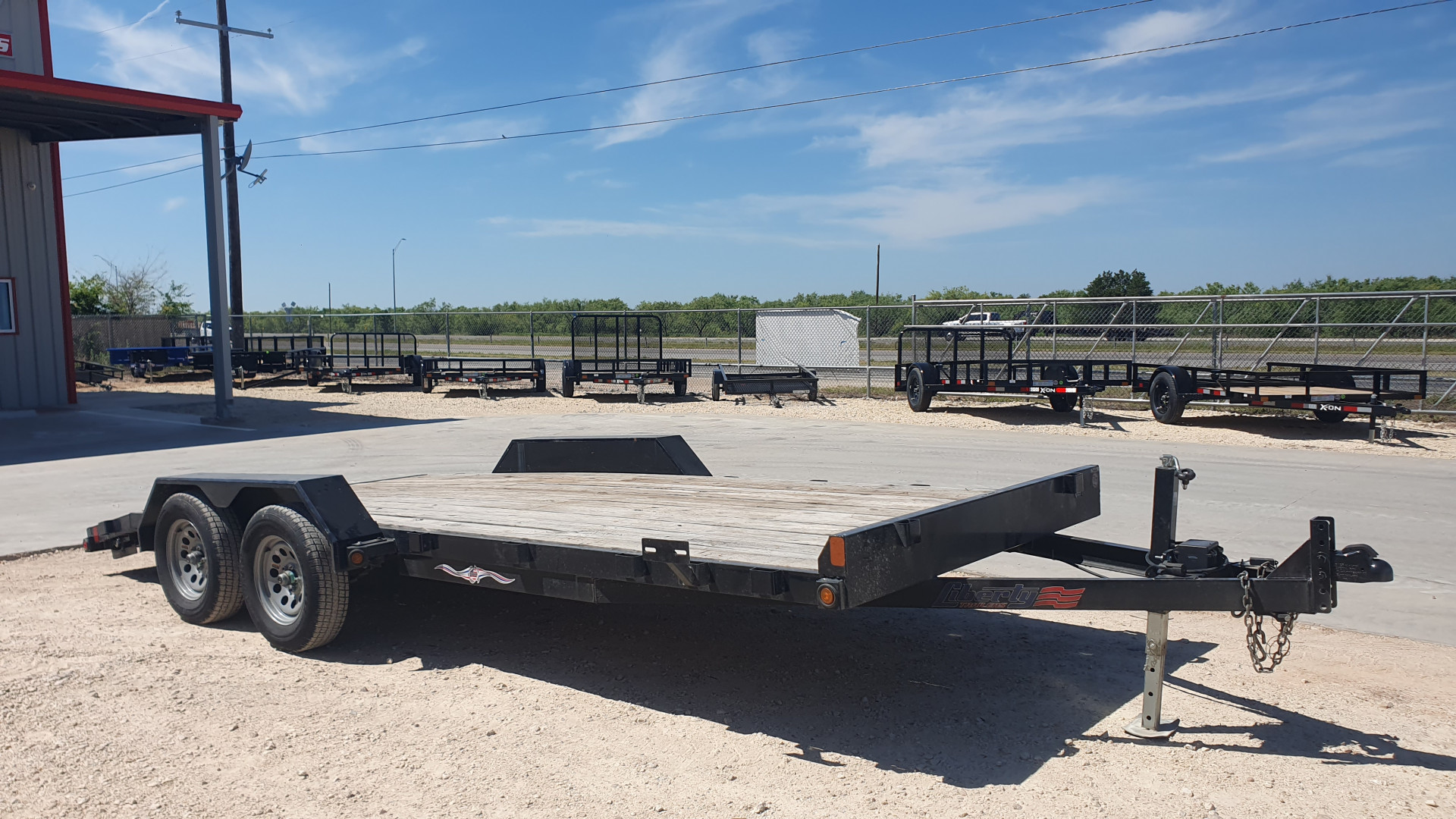 Used *USED* 2023 Liberty 83"x18' BP Car Hauler for sale in Abilene, TX