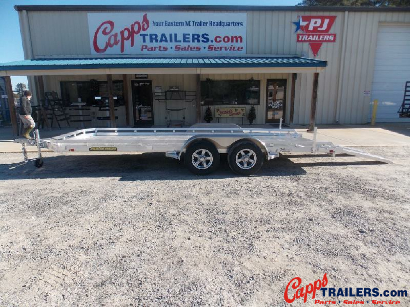 New 2024 Aluma AL 7818TA-EL-R-TR-RTD Utility Trailer for sale in Dover, NC