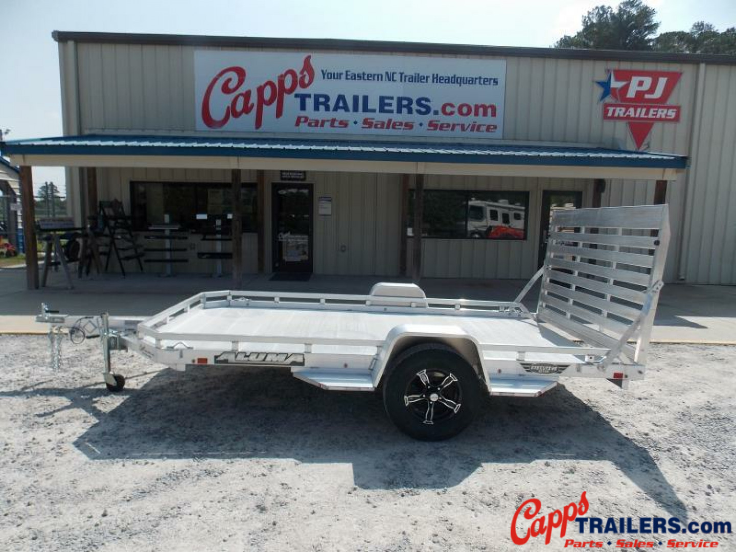 New 2024 Aluma AL EX7712H-S-TG Utility Trailer for sale in Dover, NC
