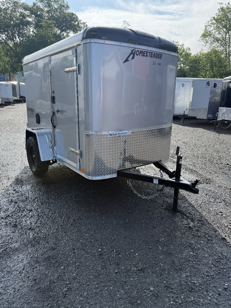 New 2025 Homesteader 5x8 SWING Door - Enclosed Trailer - SILVER for ...