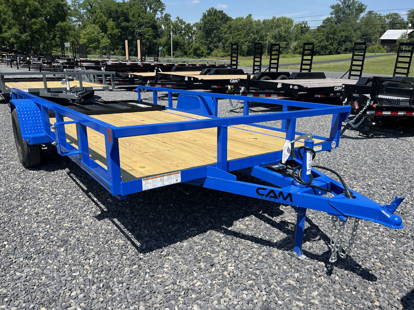New 2025 Cam Superline 7X14 SINGLE AXLE UTILITY W/ BRAKES - BLUE for ...