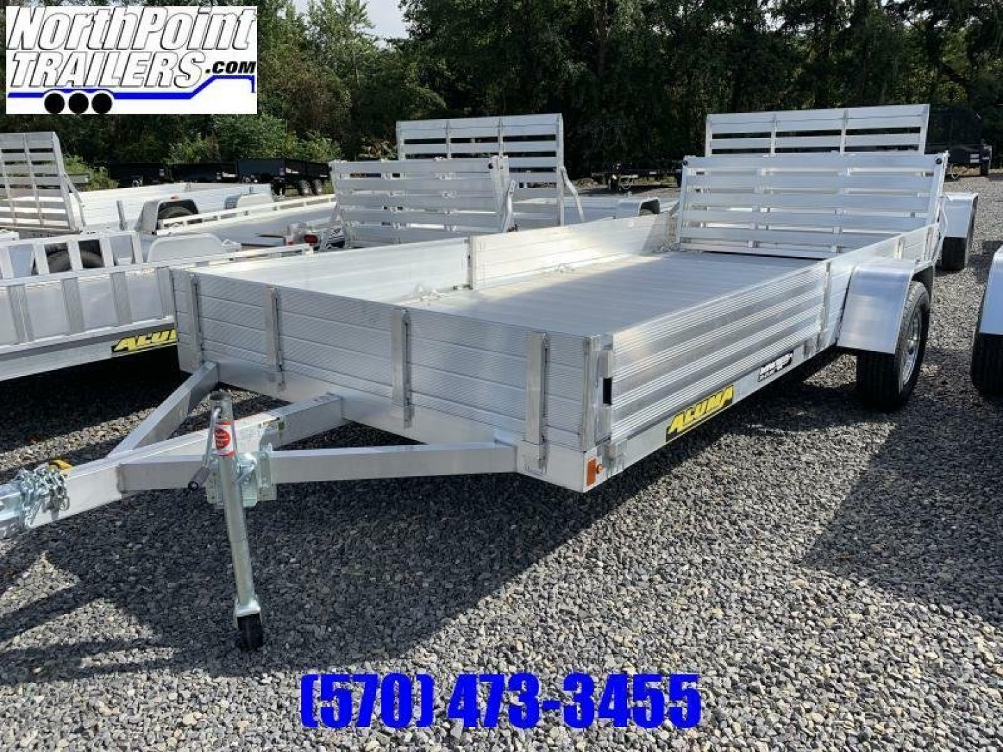 New 2024 Aluma 81" x 14' SR ATV - Utility Trailer - Side load ramps w ...