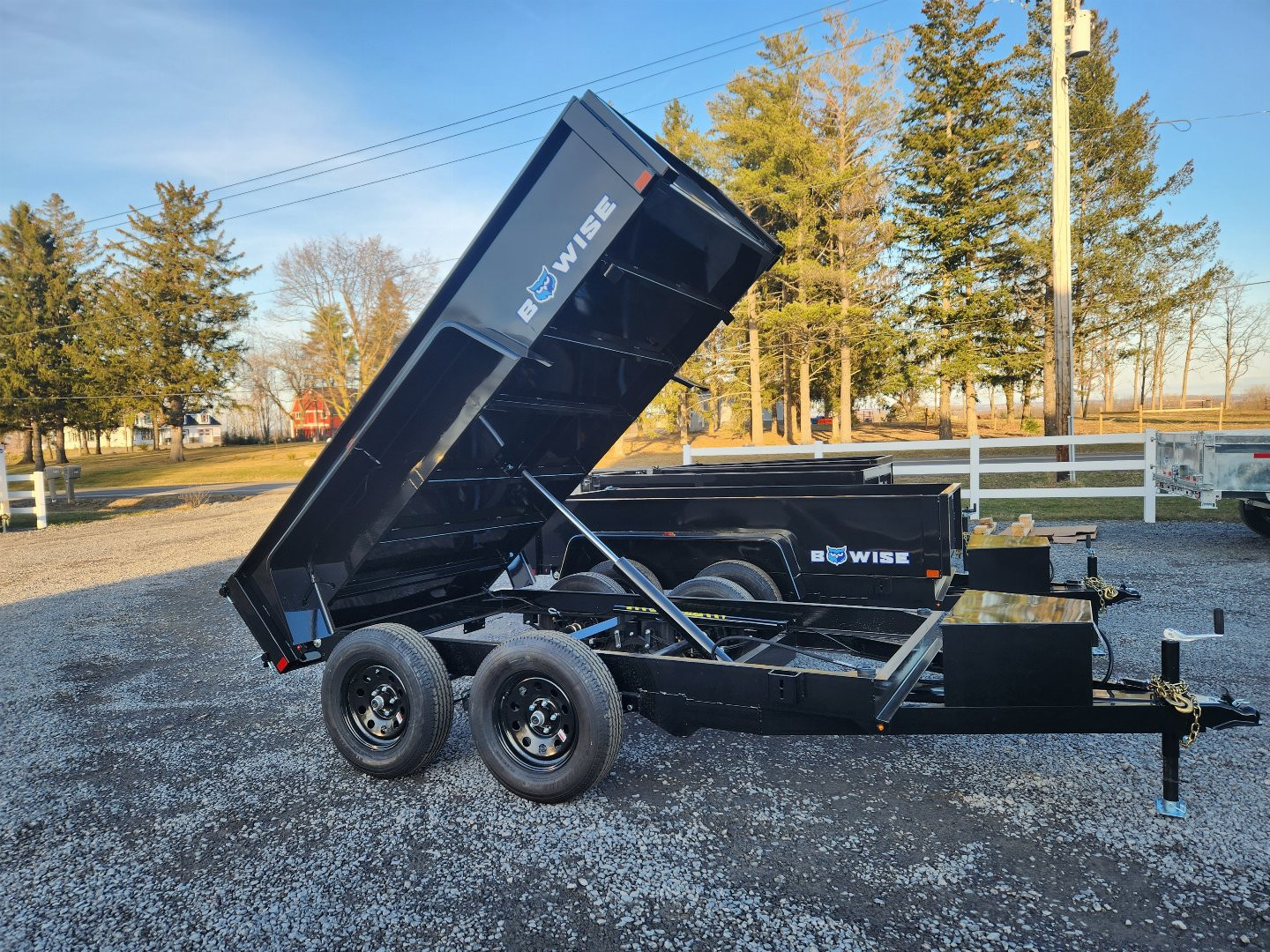 New 2026 BWISE DTR7 72x10 7K Light Duty Tandem Axle Dump Trailer