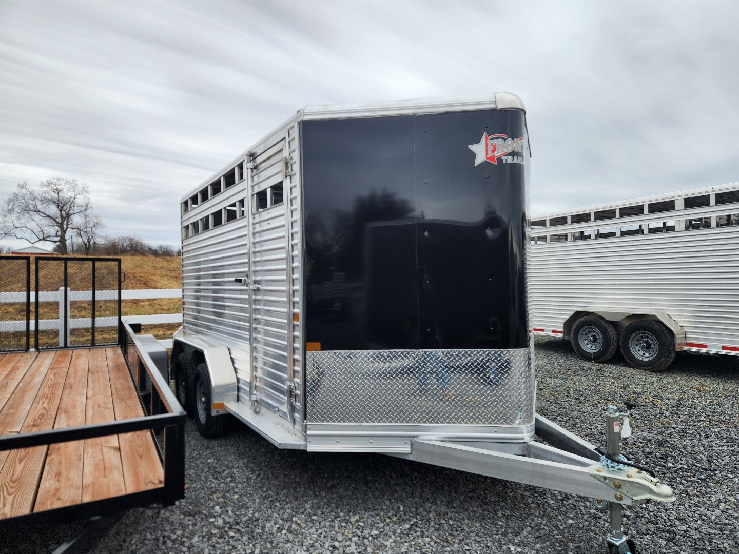 New 2025 Frontier Trailers LIVESTOCK14-7 Stock / Stock Combo Trailer