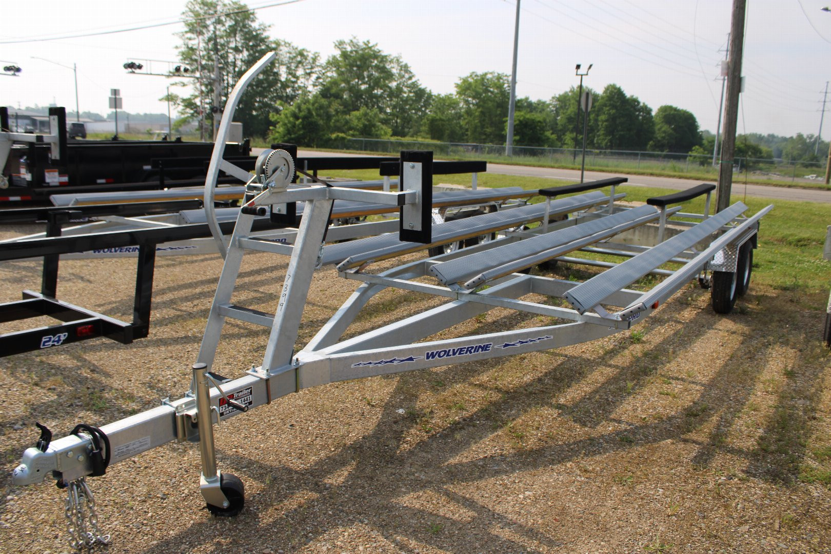 New 2025 Wolverine 24' TANDEM AXLE BUNK STYLE TRI TOON PONTOON TRAILER 5644 Boat Trailer