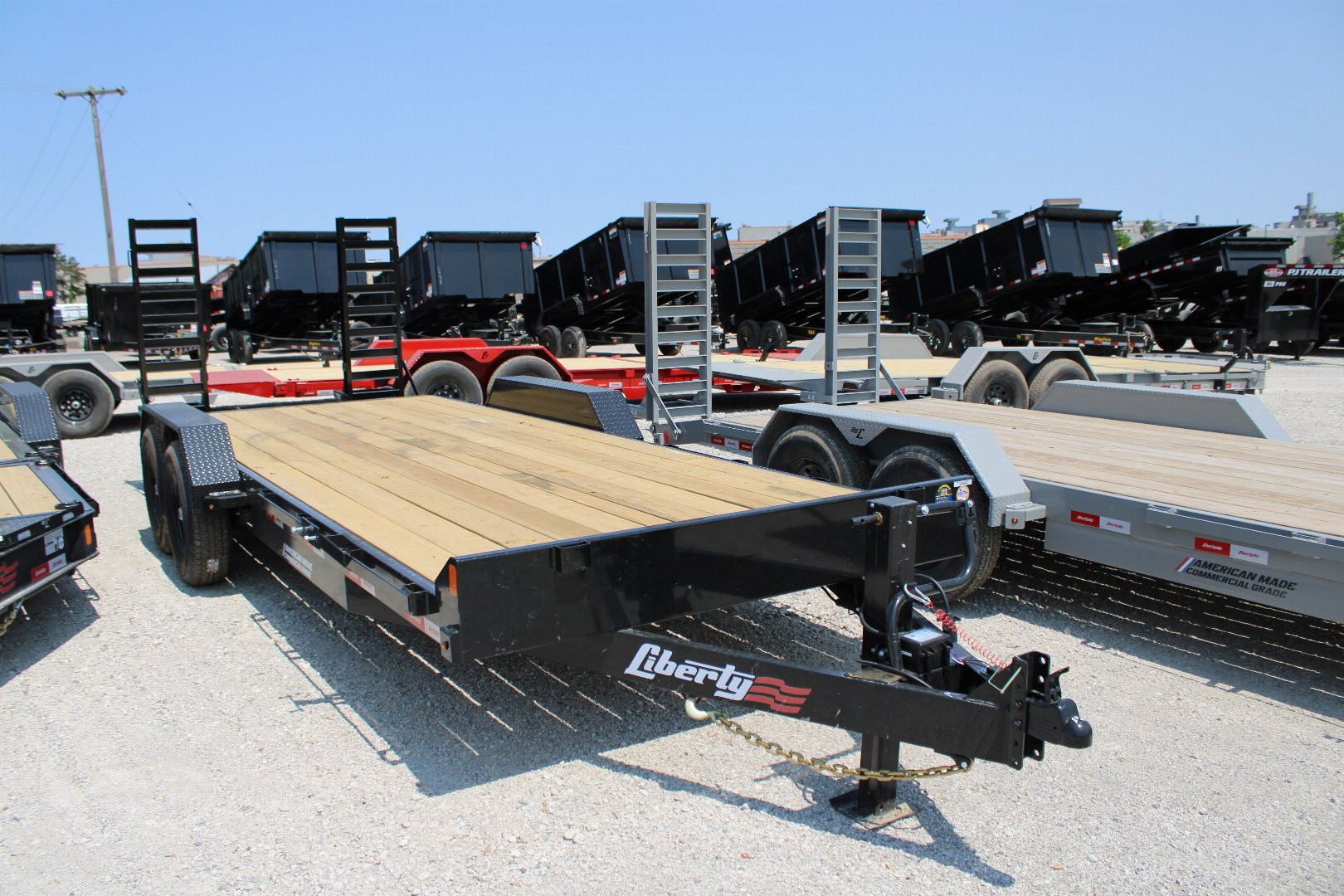 New 2025 Liberty 20' FR 14K GVWR EQUIPMENT TRAILER WITH FOLDING RAMPS ...